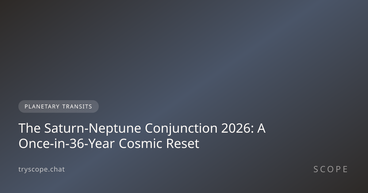 The Saturn-Neptune Conjunction 2026: A Once-in-36-Year Cosmic Reset ...